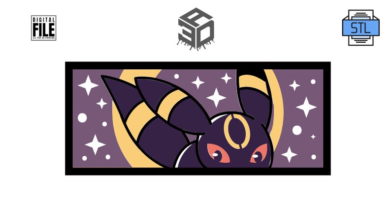 Umbreon / STL File / Digital File / Light Box - Etsy