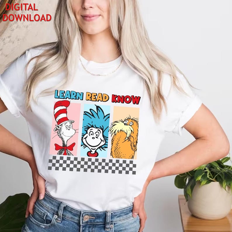 Dr Seuss Learn Read Know Png, Cat in the Hat Png, Dr Seuss Png, Read ...