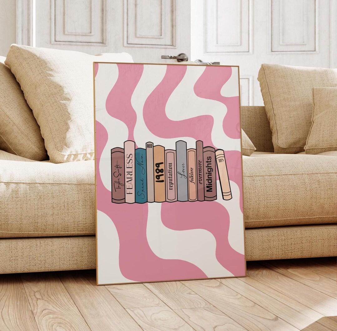 Taylor Albums Wall Poster Printable Swiftie Tour Pink, Digital Download ...