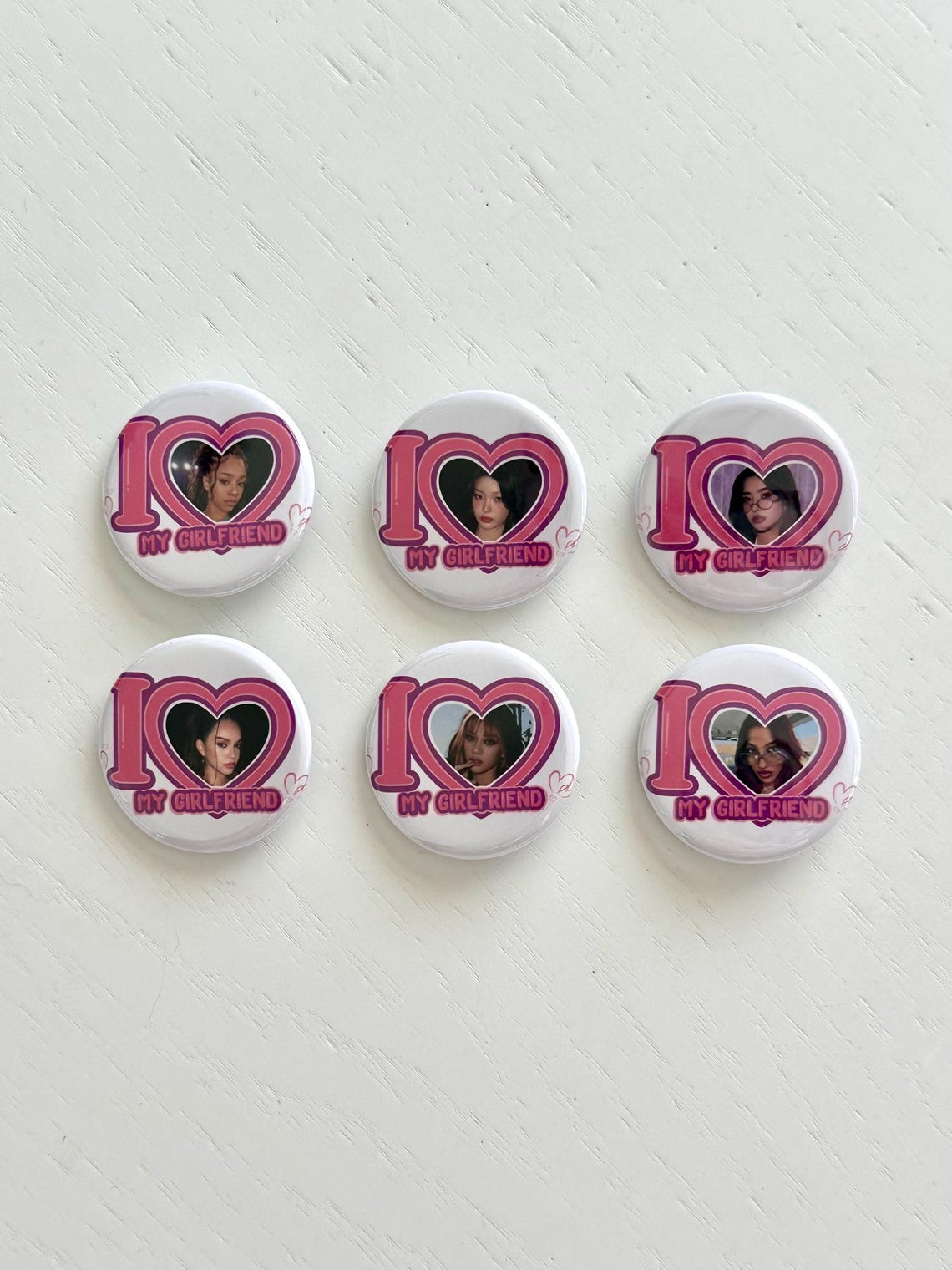 Cat Eye I Love My Girlfriend Button Pins - Etsy