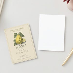 EDITABLE Sukkot Greetings, Jewish Holiday Card, Classy Retro Greetings ...