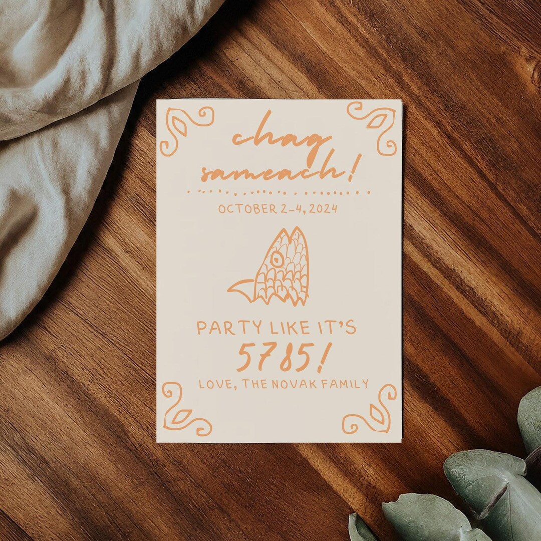 EDITABLE Rosh Hashanah Greetings, Jewish Holiday Card, Cute Line Art ...