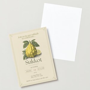 EDITABLE Sukkot Greetings, Jewish Holiday Card, Classy Retro Greetings ...