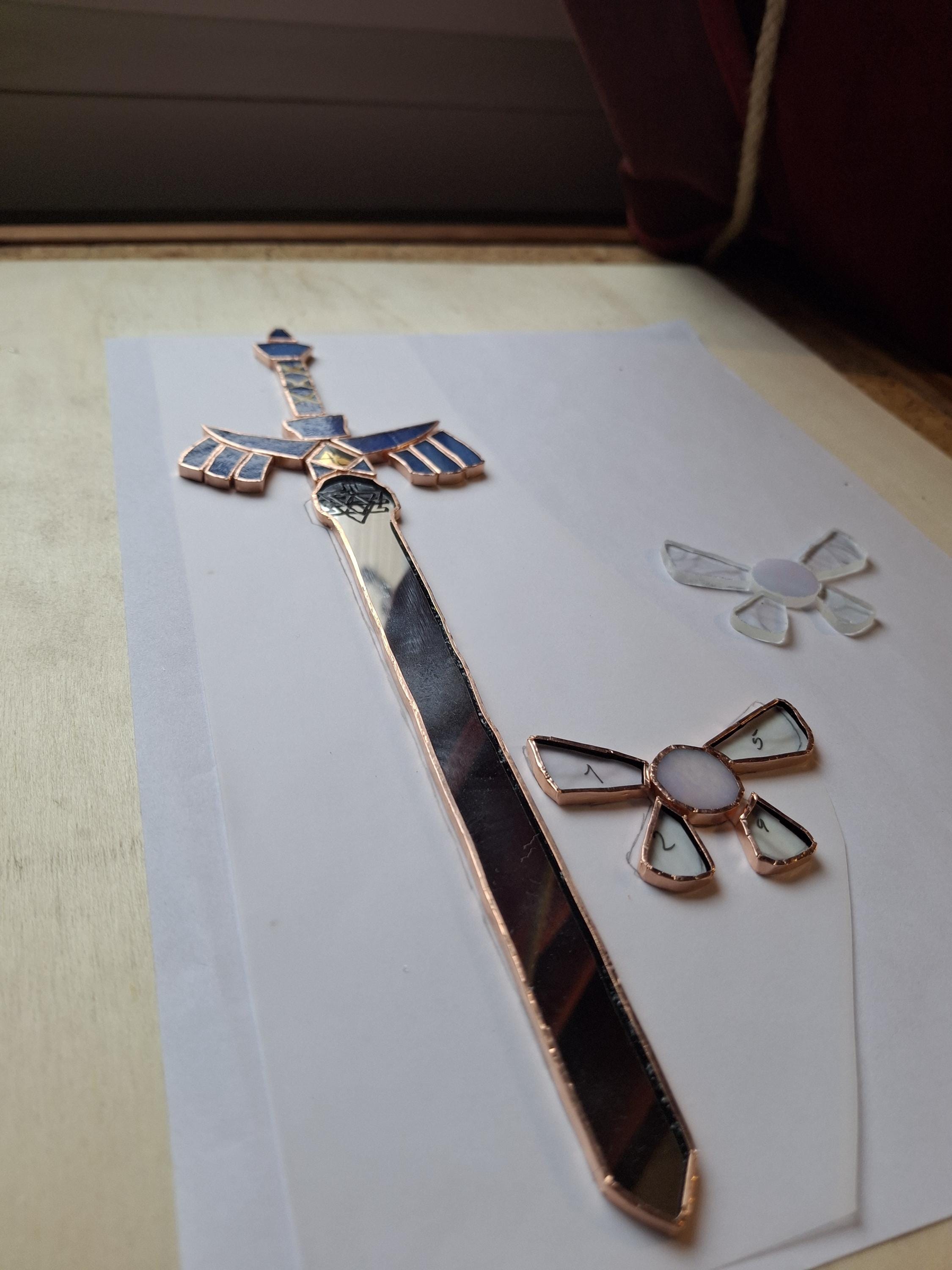 Zelda Breath of the Wild - Master Sword Stained Glass - Sun Catcher ...