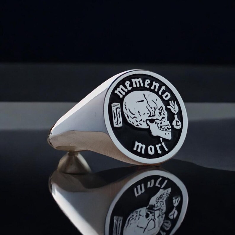 Memento Mori Stoic Ring,stoic Ring,memento Mori Amor Fati Ring,custom ...