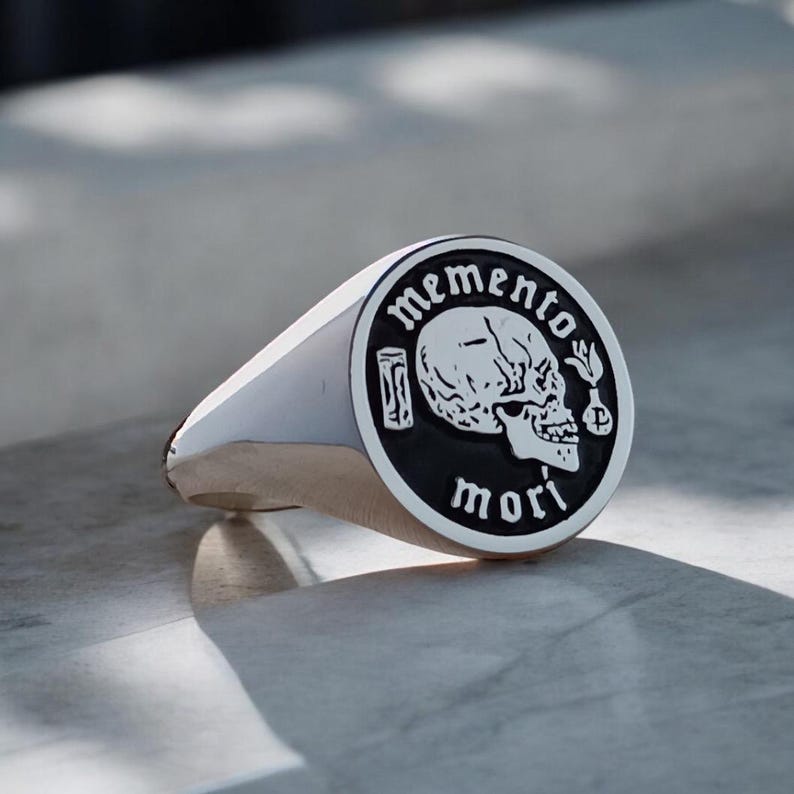 Memento Mori Stoic Ring,stoic Ring,memento Mori Amor Fati Ring,custom ...