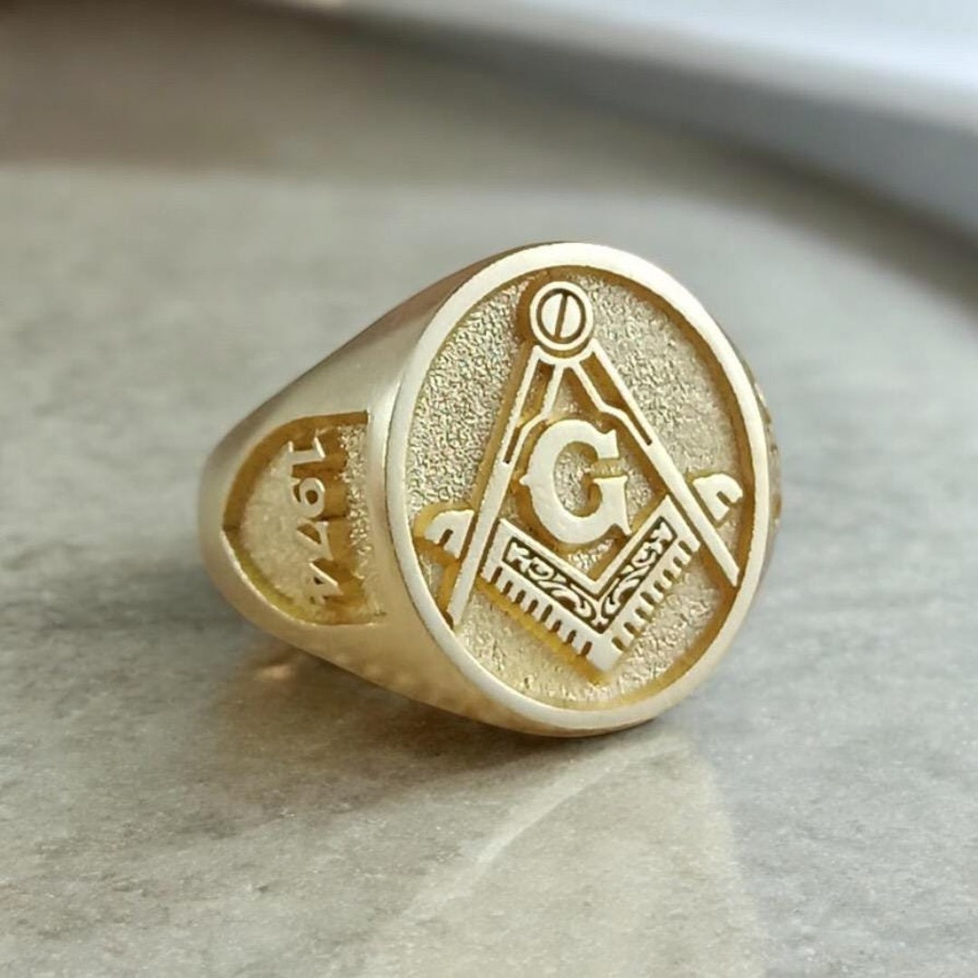 Masonic Micron Coating Rings, Freemason Ring, Master Mason Rings, Free ...