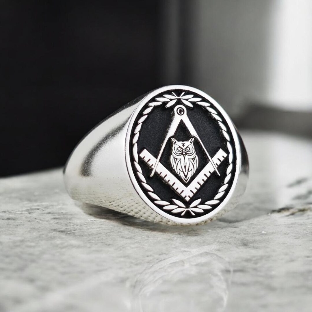 Wisdom Masonic Stoic Ring,stoic Cardinal Ring,justice Wisdom Temperance ...