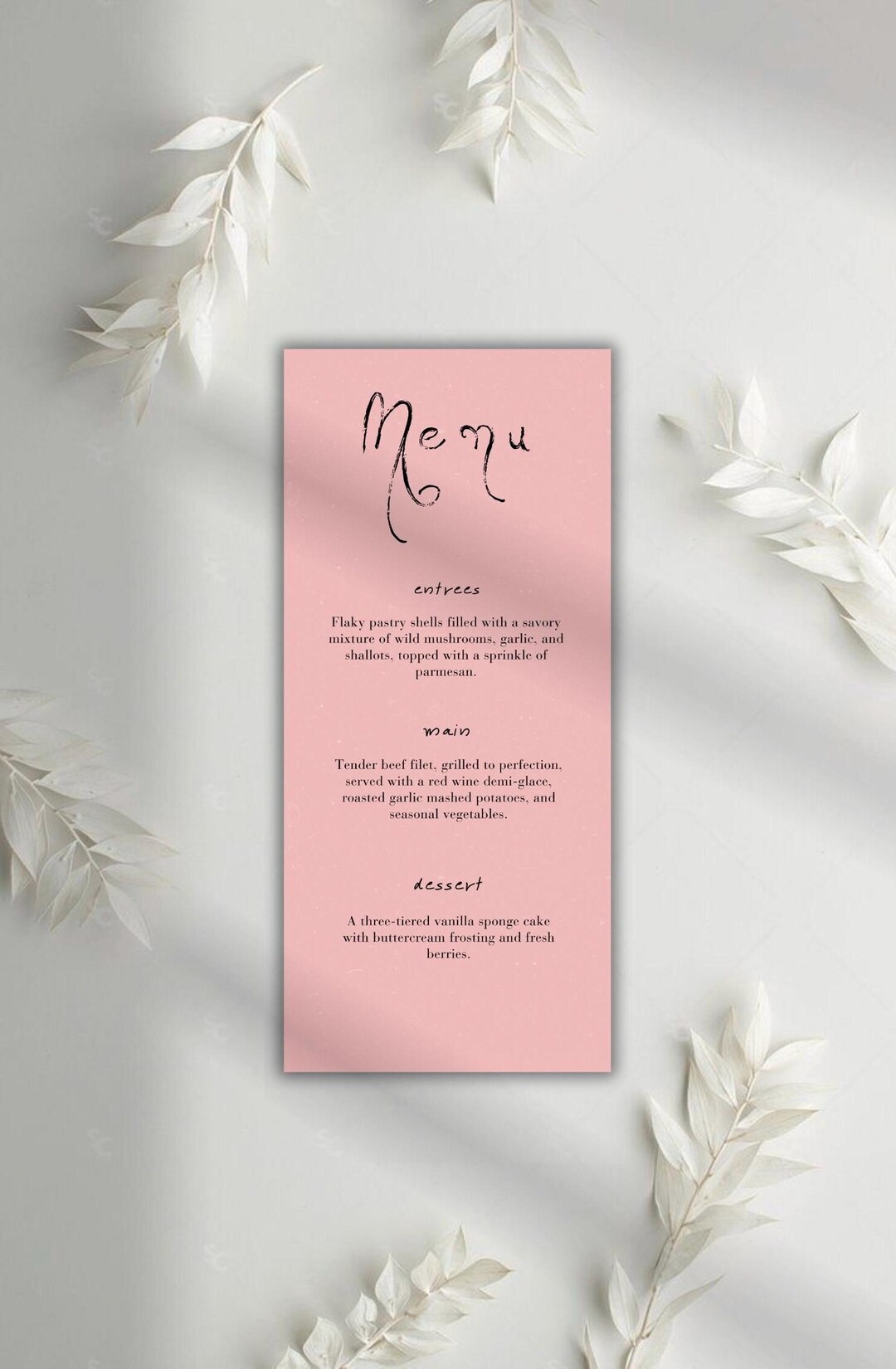 Wedding Menu Template Download, Printable Wedding Menu, Wedding Menus ...