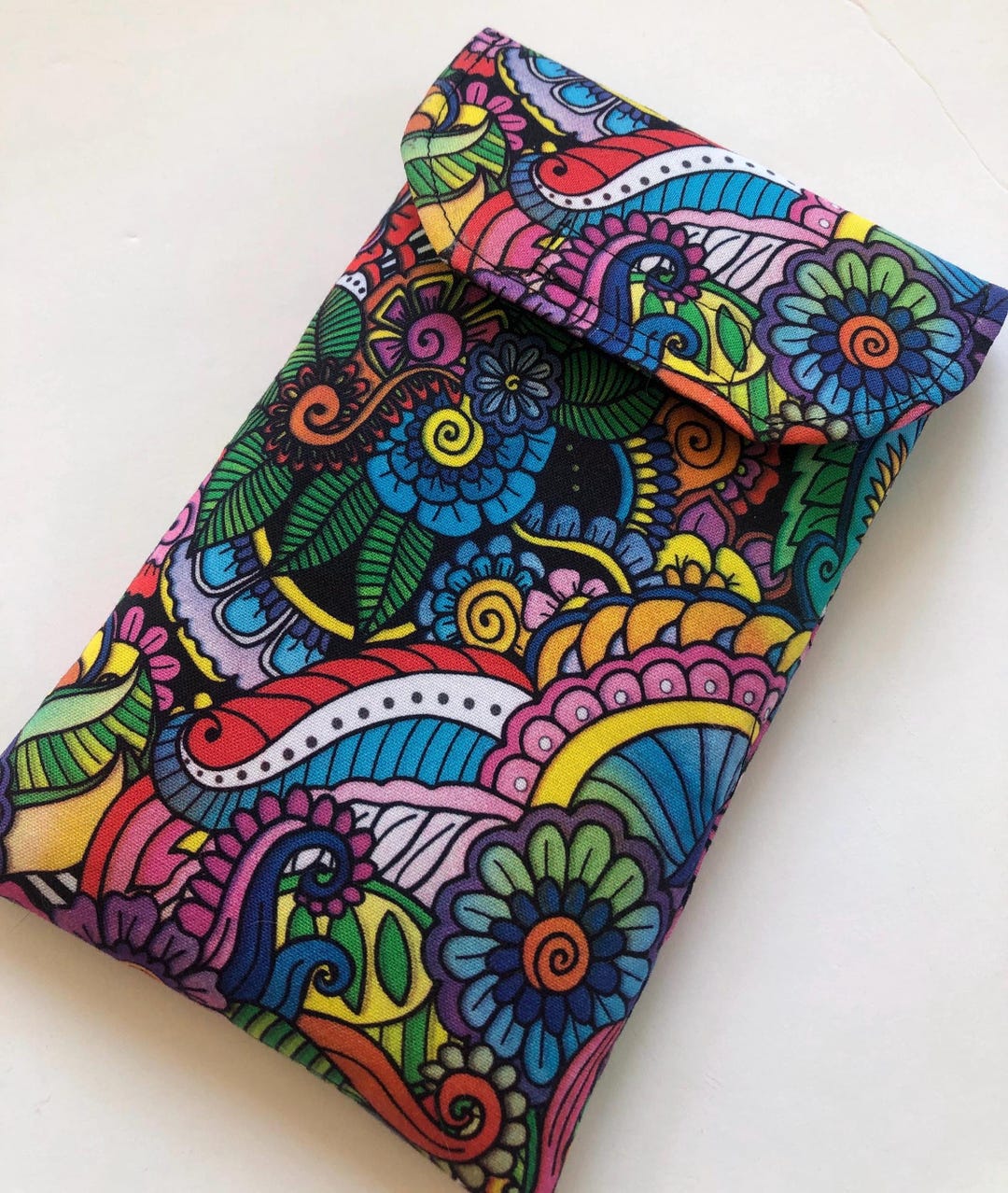 Cell Phone Pouch With Flap Closure: Universal Fit,handmade Fabric ...