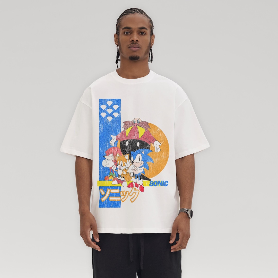 Sonic the Hedgehog Knuckles Tails Unisex Boxy T-shirt - Etsy