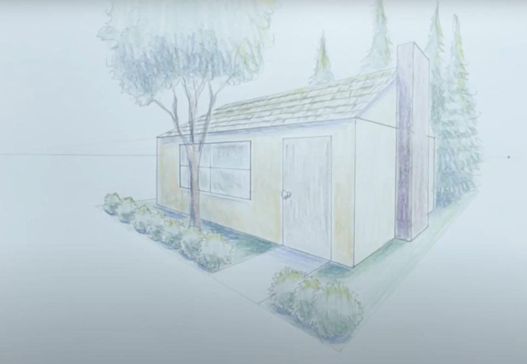 A House in Two-point Perspective Video and Outline | Art Lesson 4 of 5 ...
