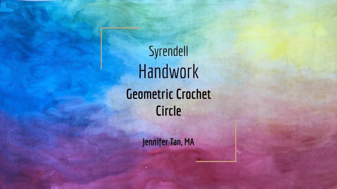 Geometric Crochet Circle Video | Handwork Lesson 3 of 5 | Jennifer Tan ...