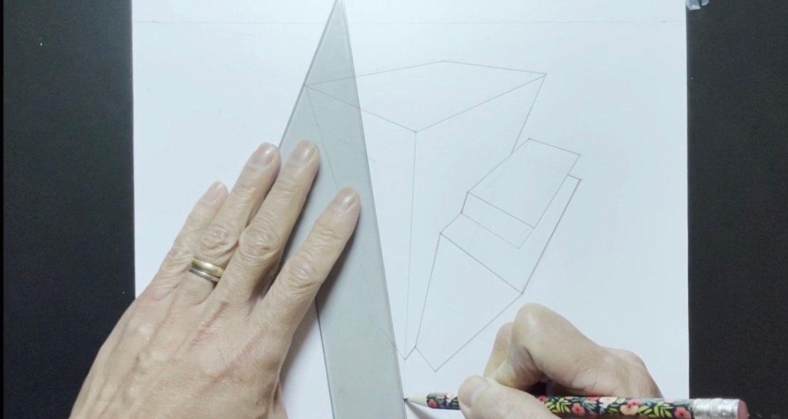 Three-point Perspective Drawing Video and Outline | Art Lesson 5 of 5 ...