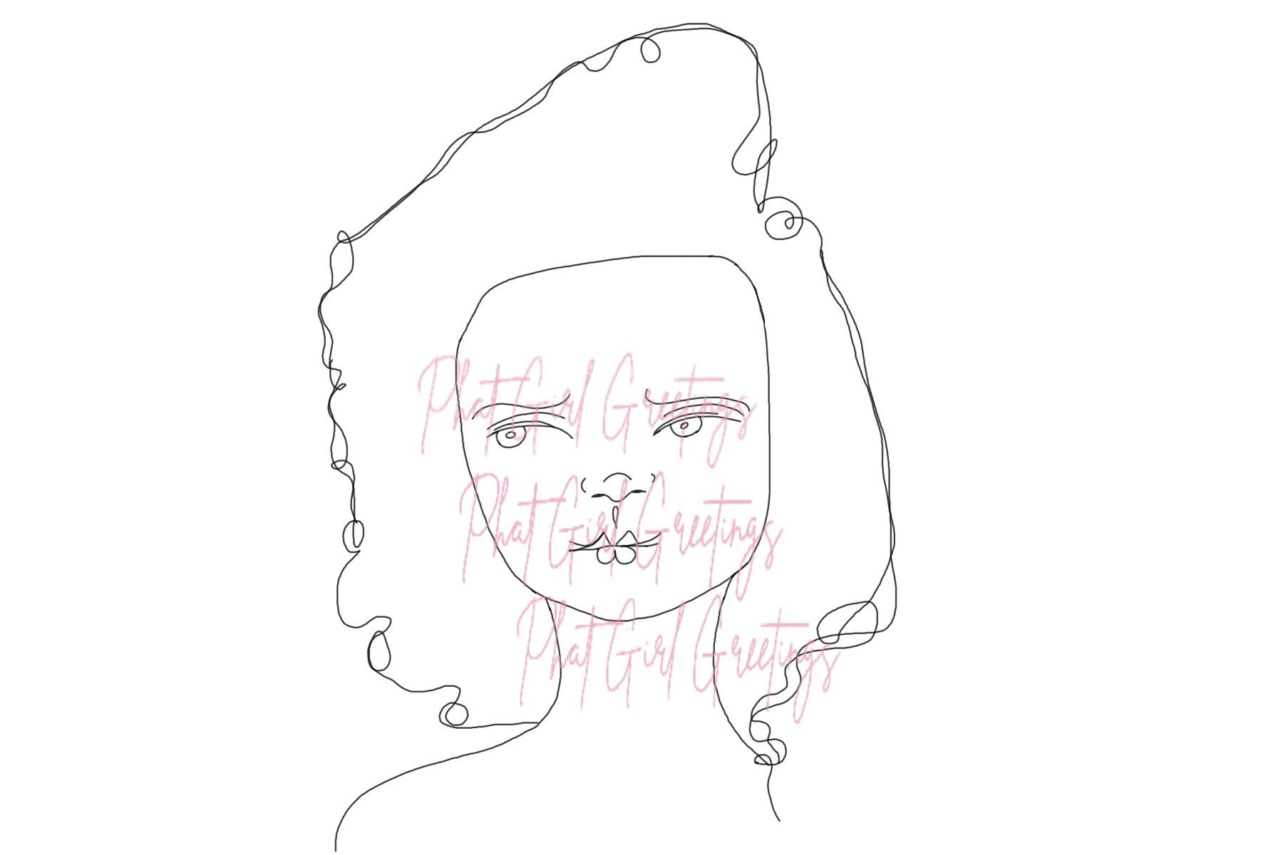 Sad Girl Digital Illustration, Line Art, Stamp for Cards, Journaling ...