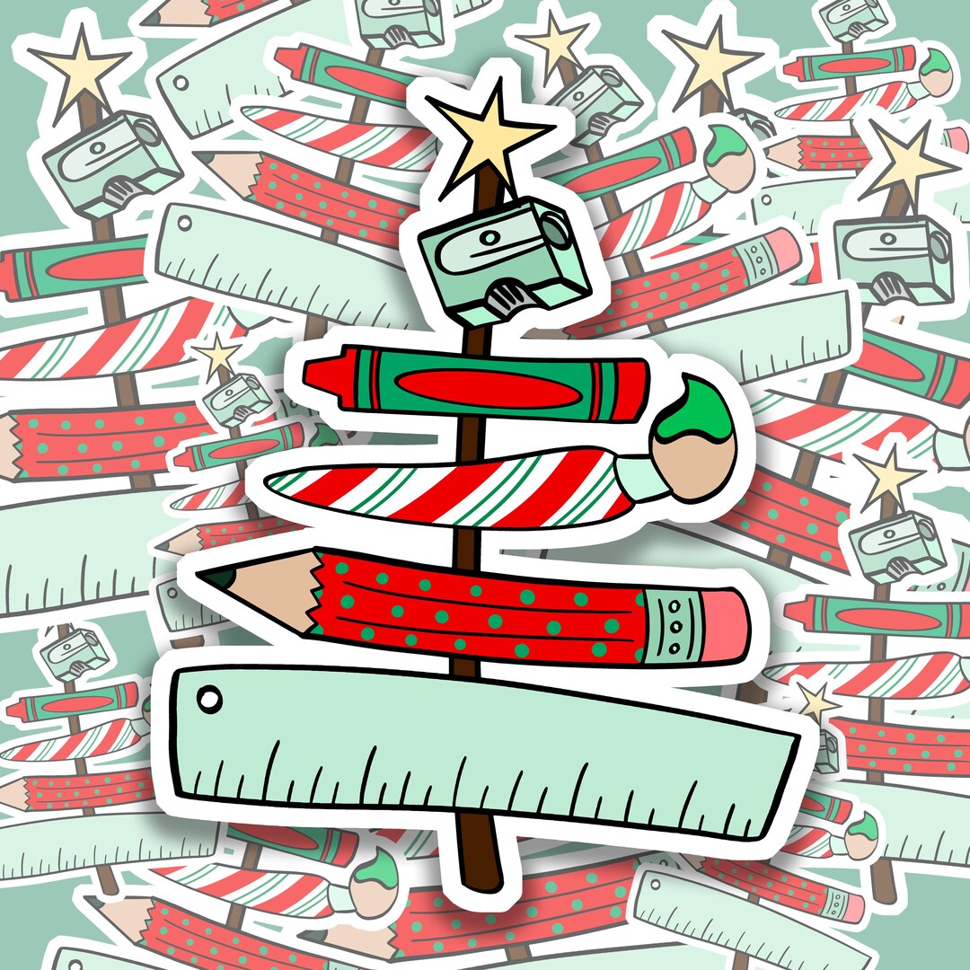Holiday Sticker, Teacher Gift, Stocking Stuffer Idea, Elementary School ...