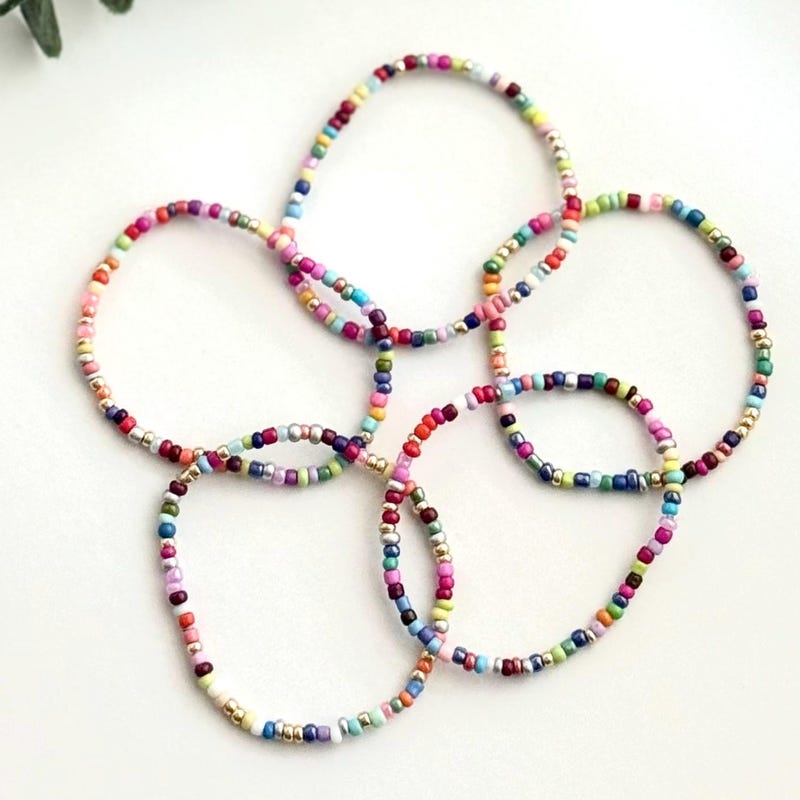 Glass Bead Bracelet - Etsy