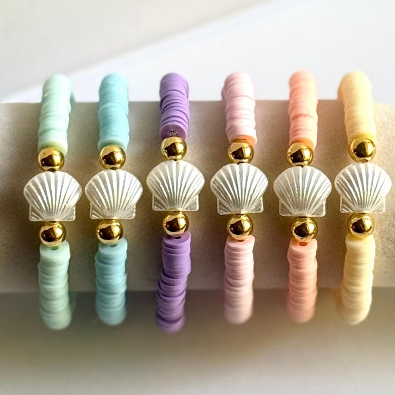 Shell Bead Bracelet - Etsy