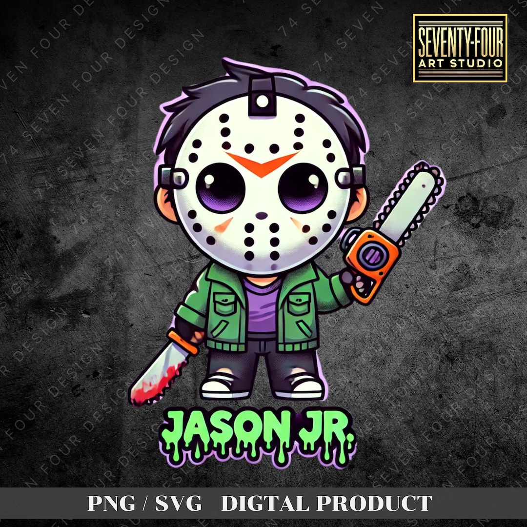 Jason Jr. Halloween SVG and PNG | Cute Horror Character With Chainsaw ...