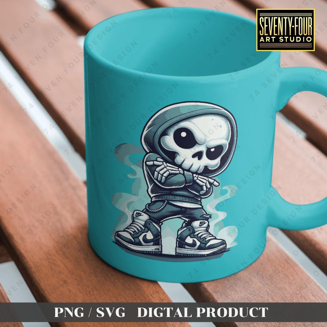 Cool Skeleton Character PNG & SVG - Hip Hop Skull Clipart - Etsy