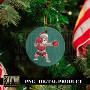 Santa Claus Boxing Champion Christmas PNG Clipart – Fun Holiday Sports ...