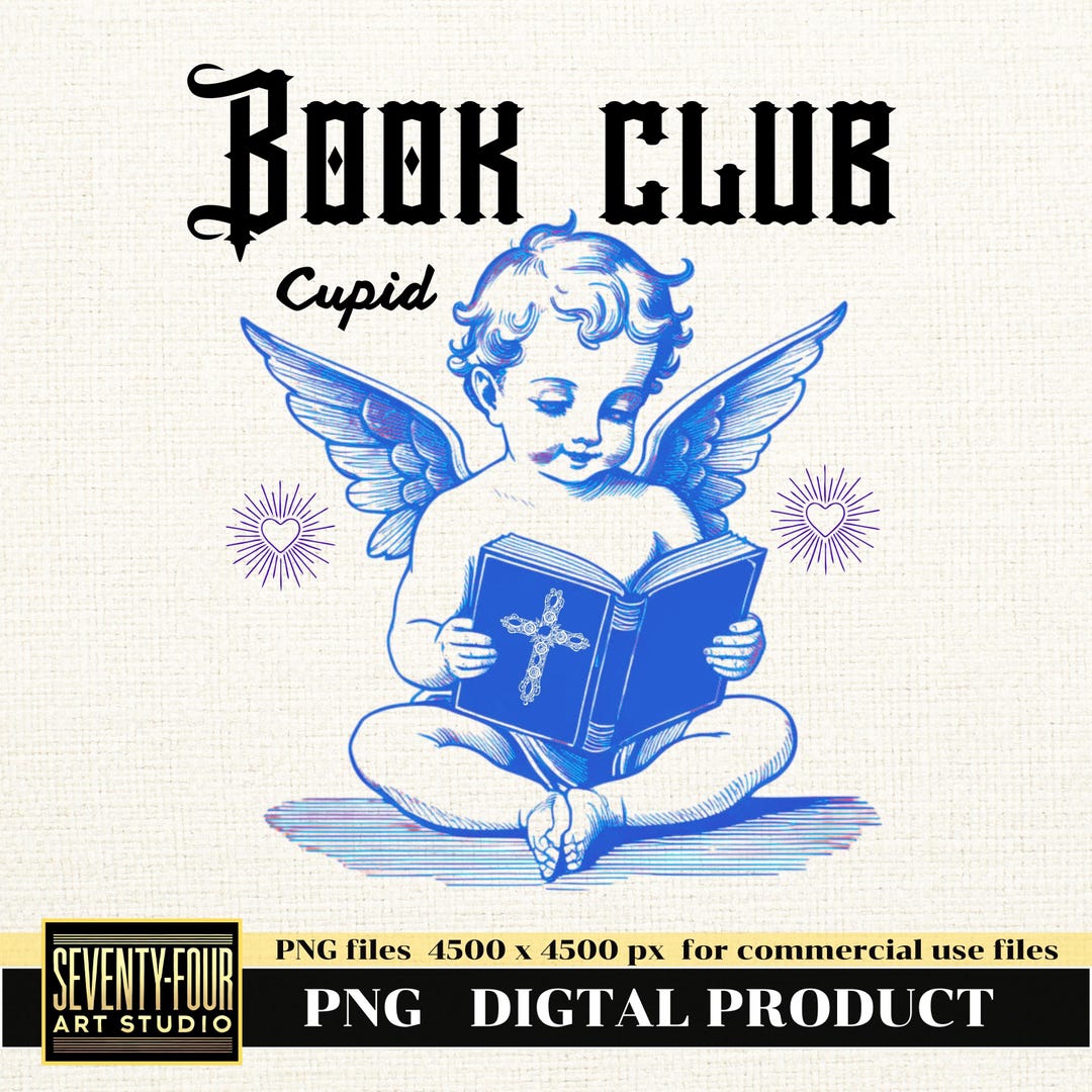 Angel Reading Book With Cross – Spiritual PNG Design - Etsy