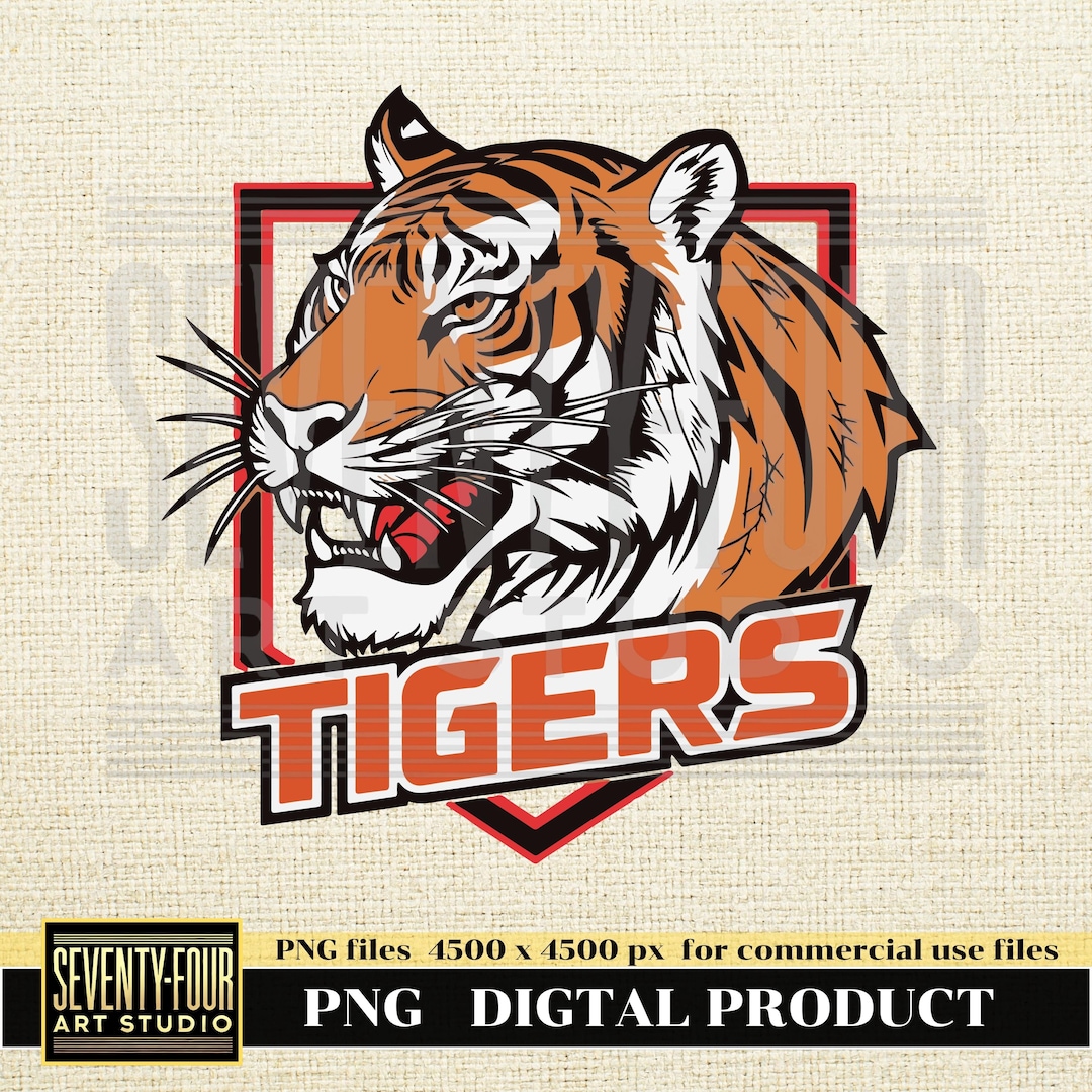 Fierce Tiger Sports Logo PNG Clipart – Mascot Design (digital Download ...