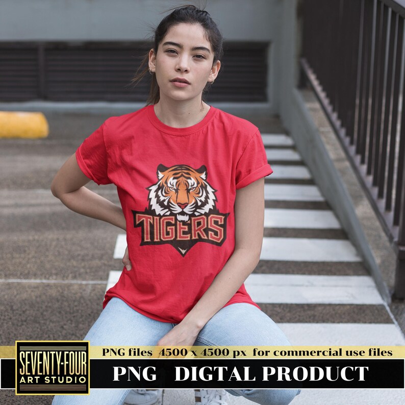 Tiger Sports Logo PNG Clipart – Powerful Team Mascot Design for ...
