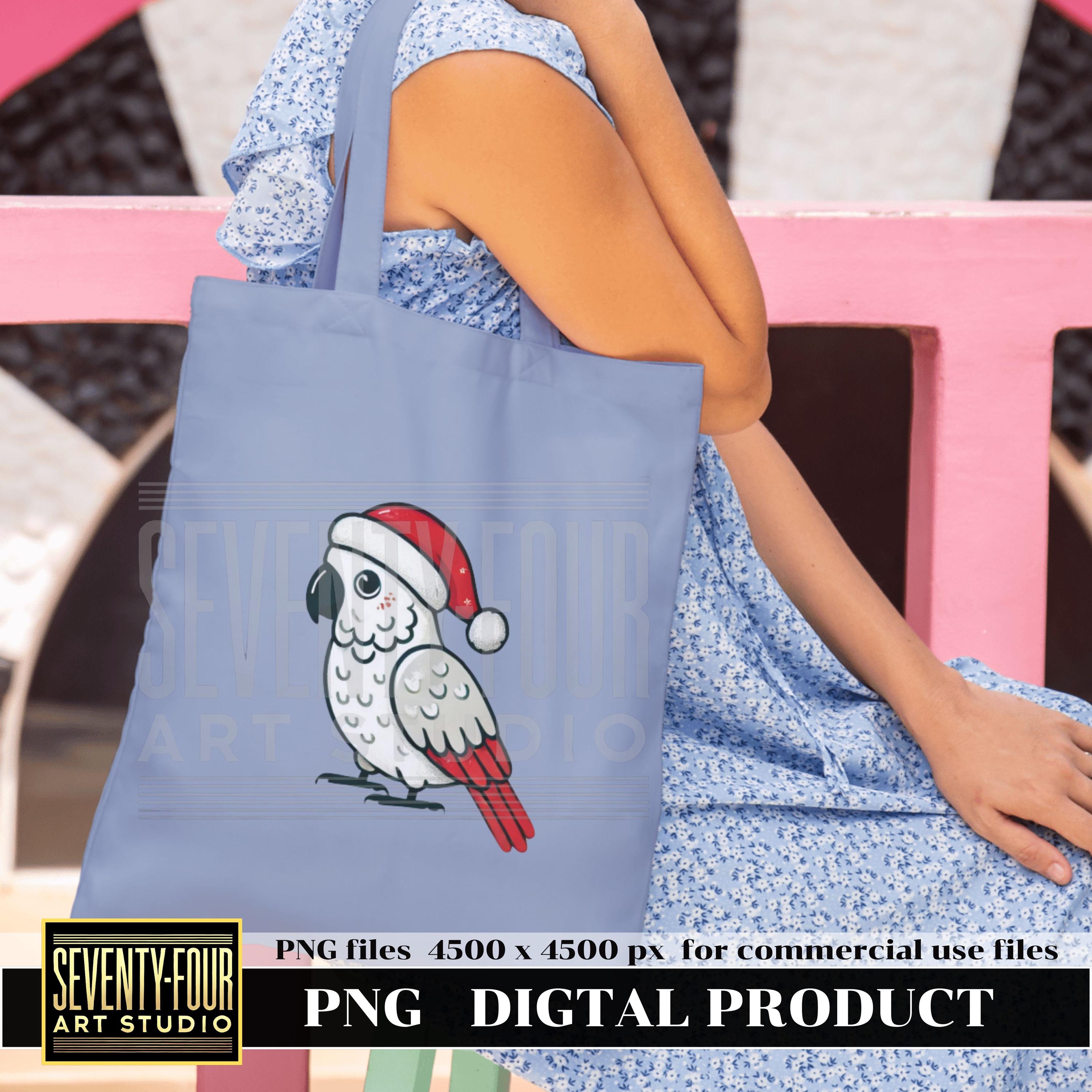 Christmas Parrot PNG - Cute Holiday Bird Clipart With Santa Hat for ...