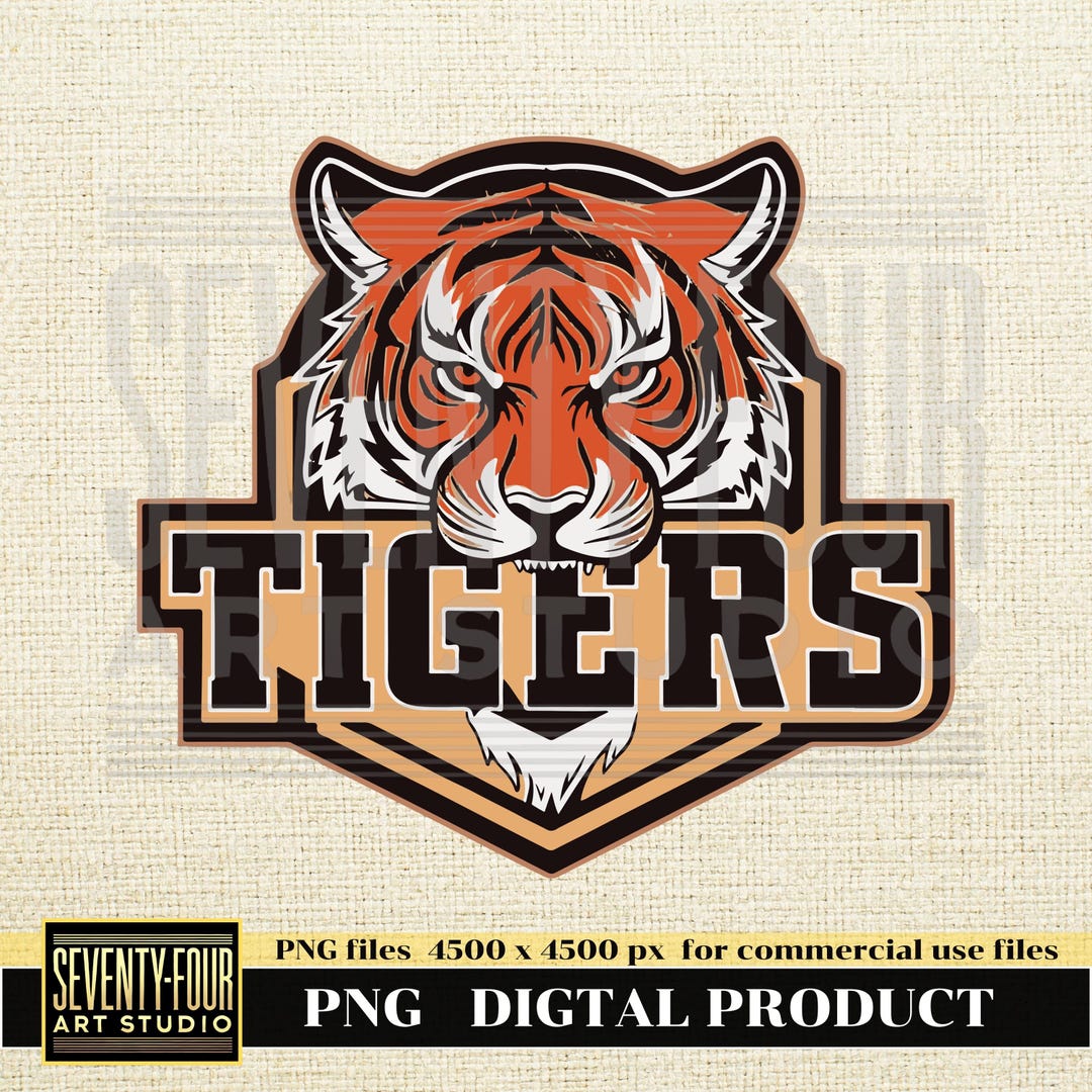 Tiger Sports Logo PNG Clipart – Fierce and Bold Tiger Mascot for Team ...