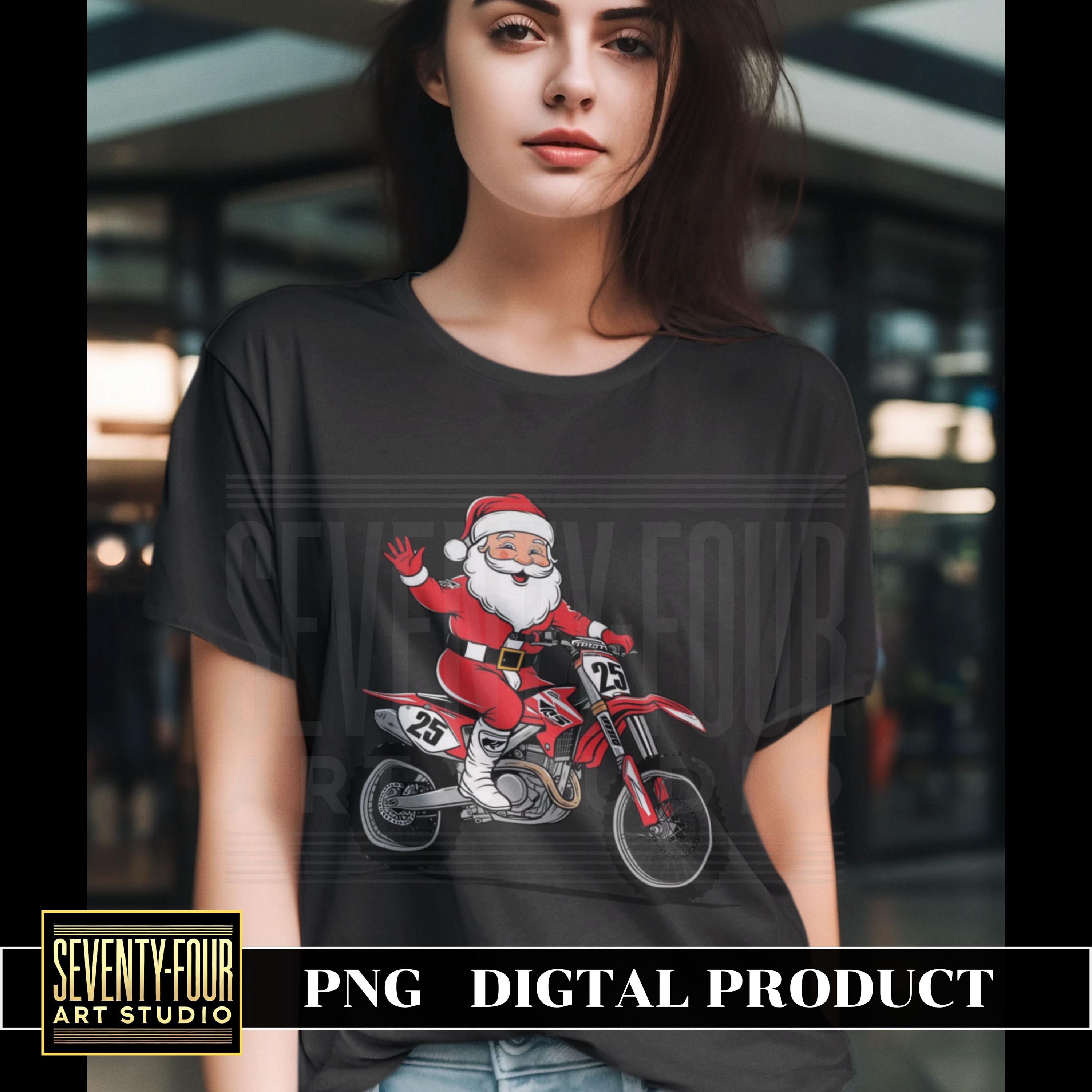 Motocross Santa PNG | Holiday Dirt Bike Clip Art (digital Download) - Etsy