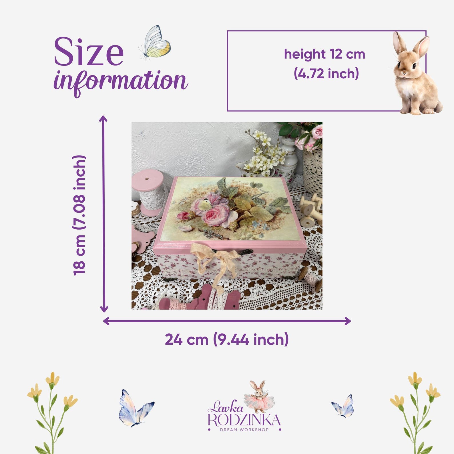 Elegant Hand Painted Gift Box for Girl, Anniversary Gift Box for Women ...