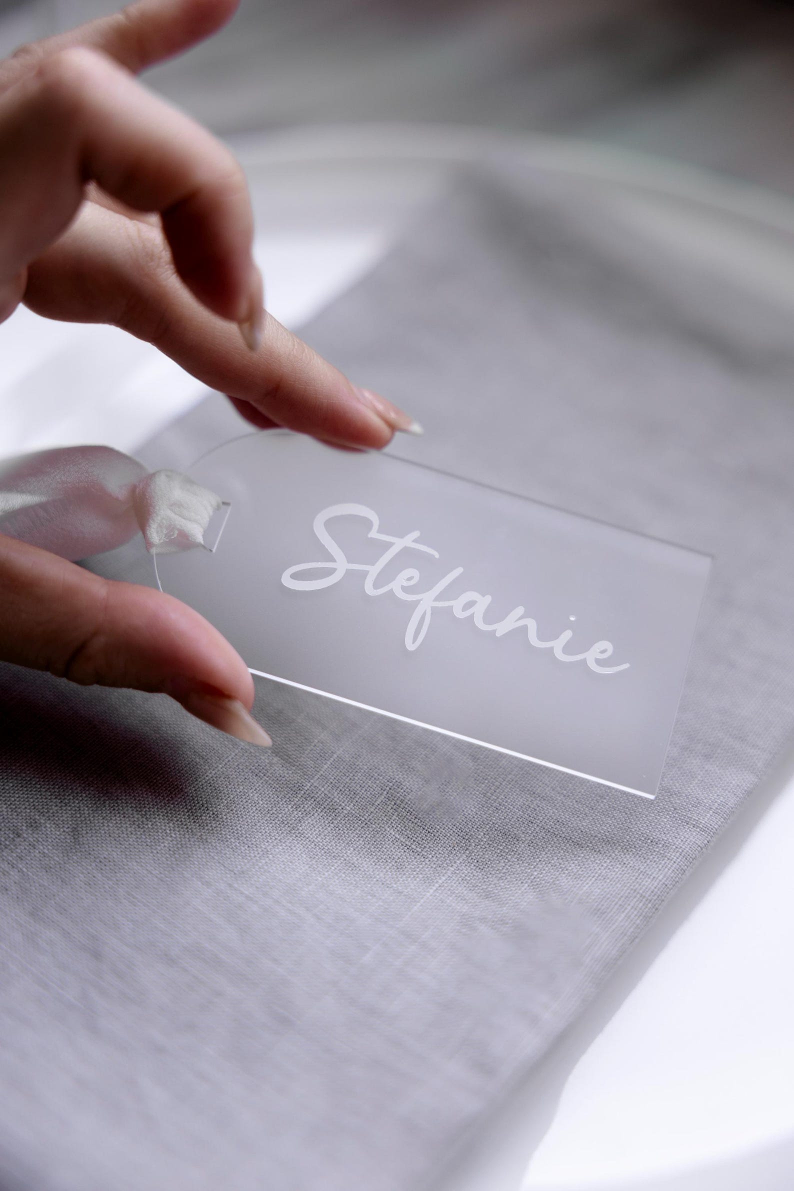 Personalised Name Tag | Acrylic Name Tag | Frosted Name Tag | Luggage ...