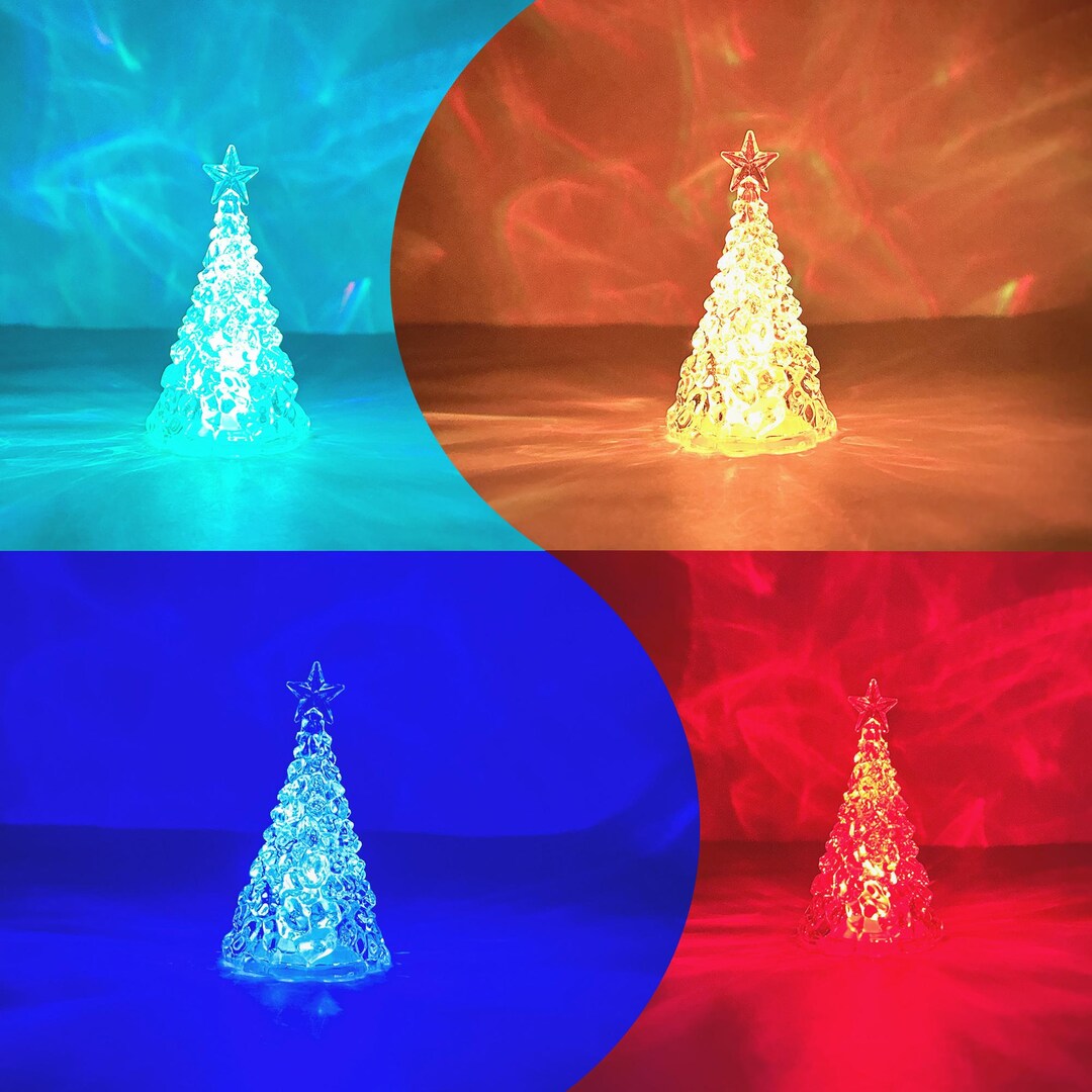 LED Crystal Christmas Tree Color Changing Light, Xmas Lights, Christmas ...