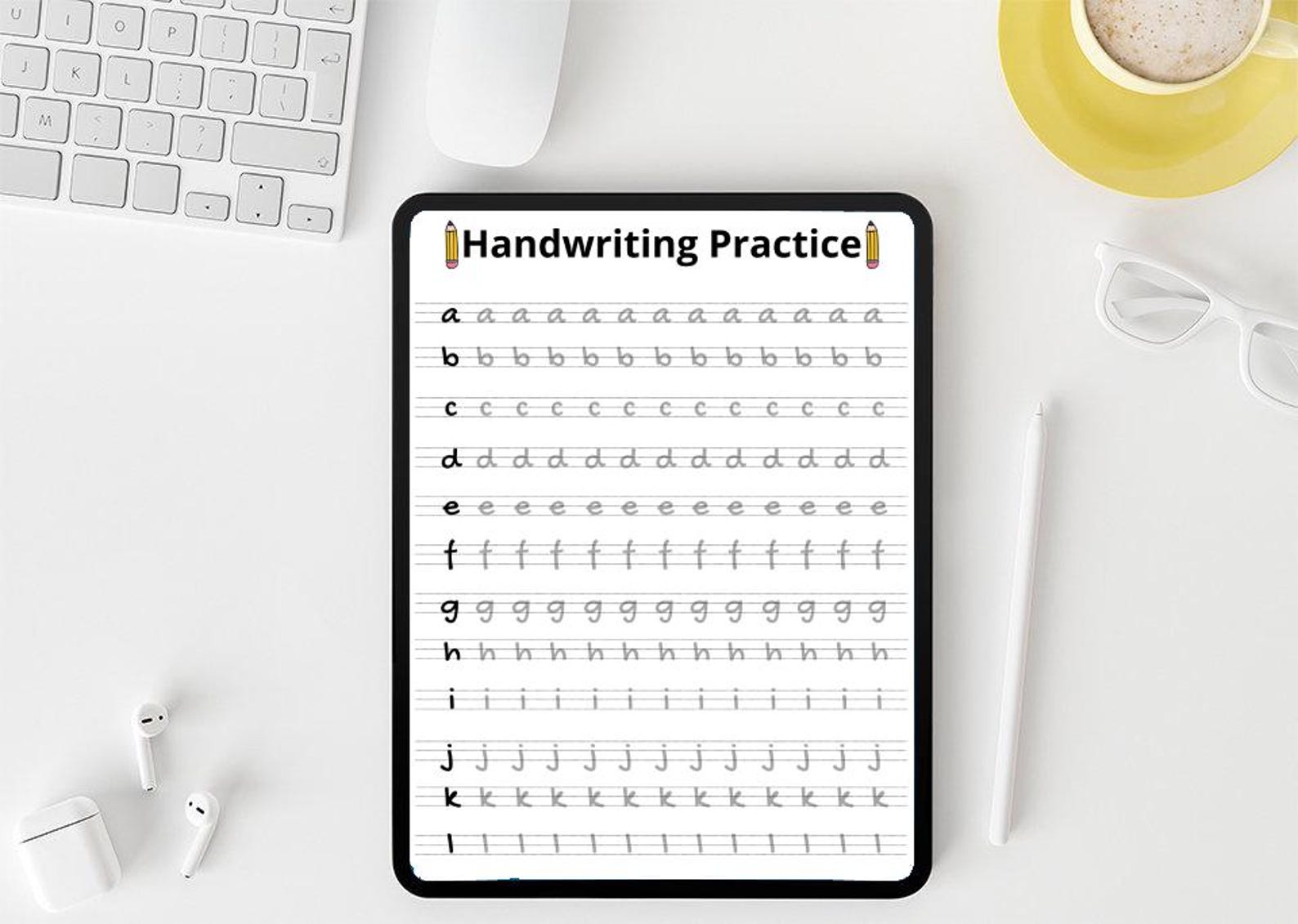 Uppercase and Lowercase Handwriting Practice Sheets to Trace Over - Etsy