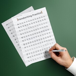 Uppercase and Lowercase Handwriting Practice Sheets to Trace Over - Etsy