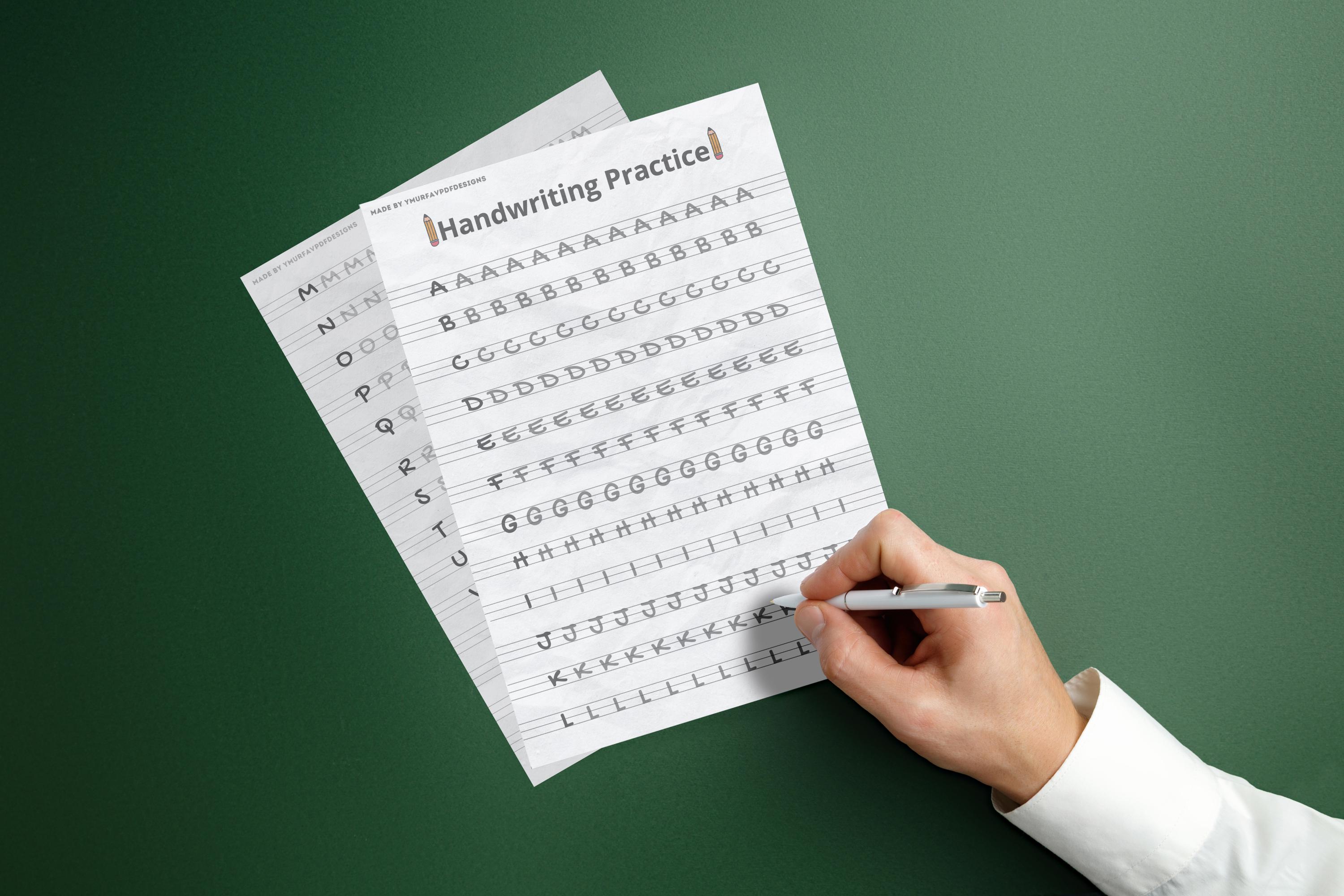 Uppercase and Lowercase Handwriting Practice Sheets to Trace Over - Etsy
