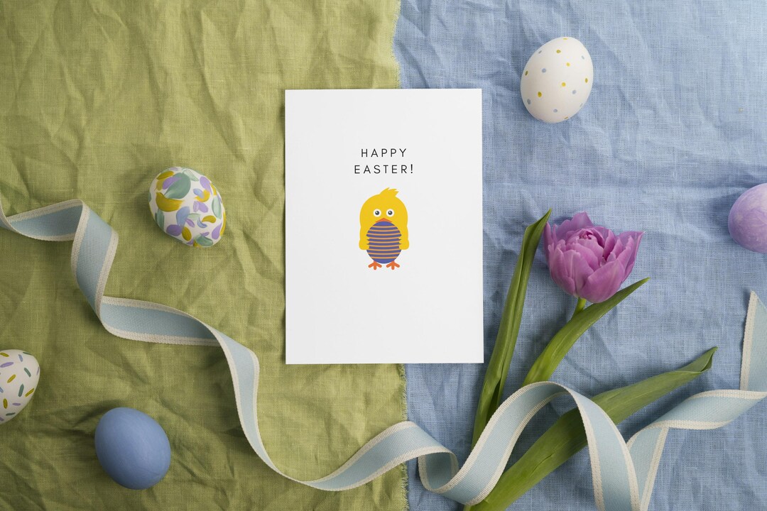 Happy Easter Card, Easter Chick Card, Funny Easter Card, Pet Lover ...