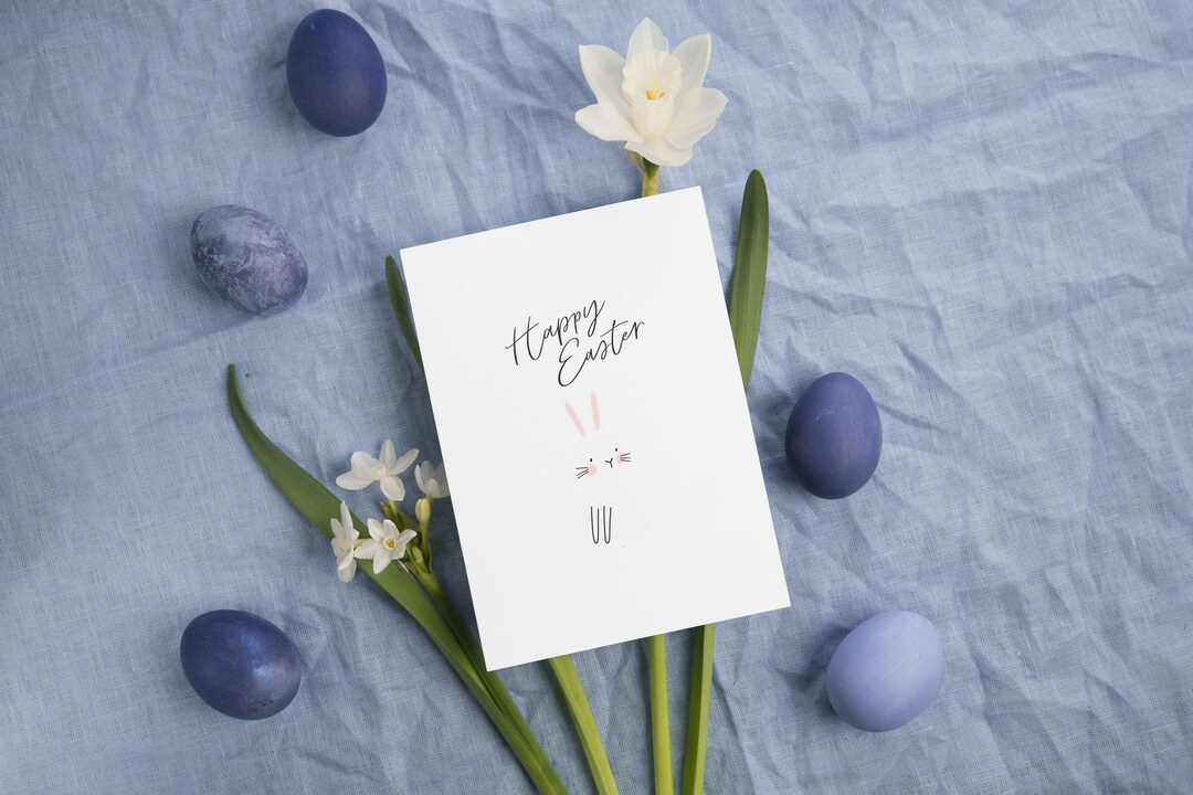 Easter Bunny Card, Happy Easter Card, Funny Easter Card, Pet Lover ...