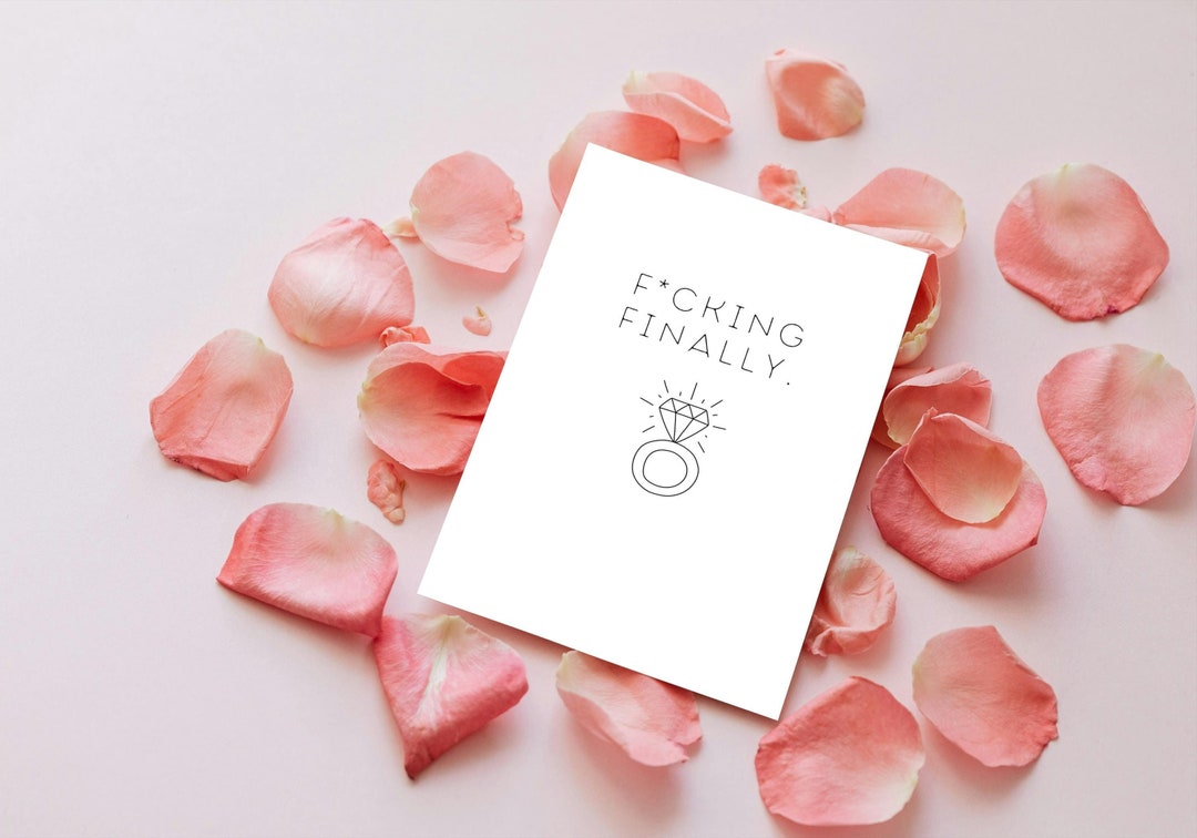 Funny Wedding Card, Fucking Finally Card, Engagement Card ...