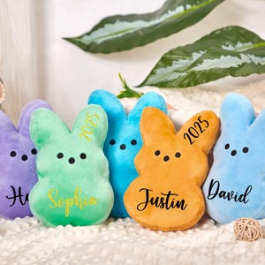 Personalized Peeps Bunnies,easter Peeps Bunny Plush Toy,mini Peeps ...
