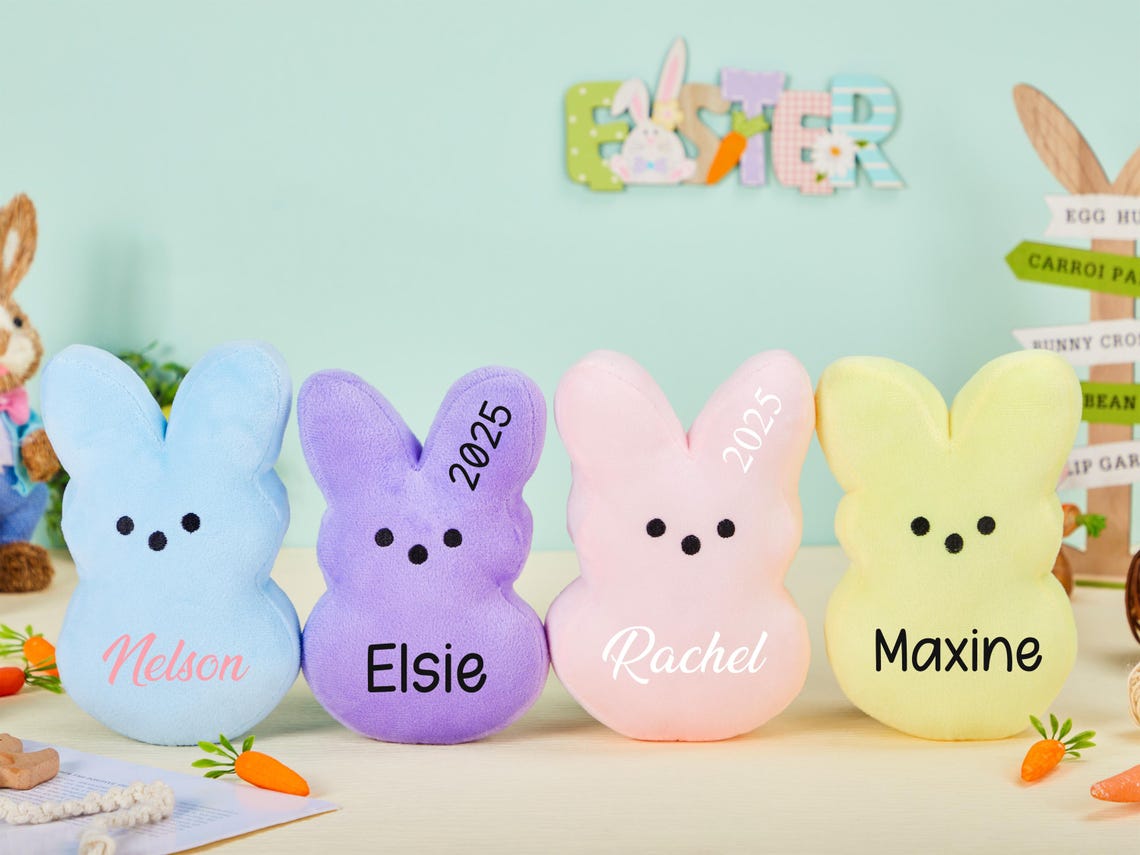 Personalized Peeps Bunnies,easter Peeps Bunny Plush Toy,mini Peeps ...