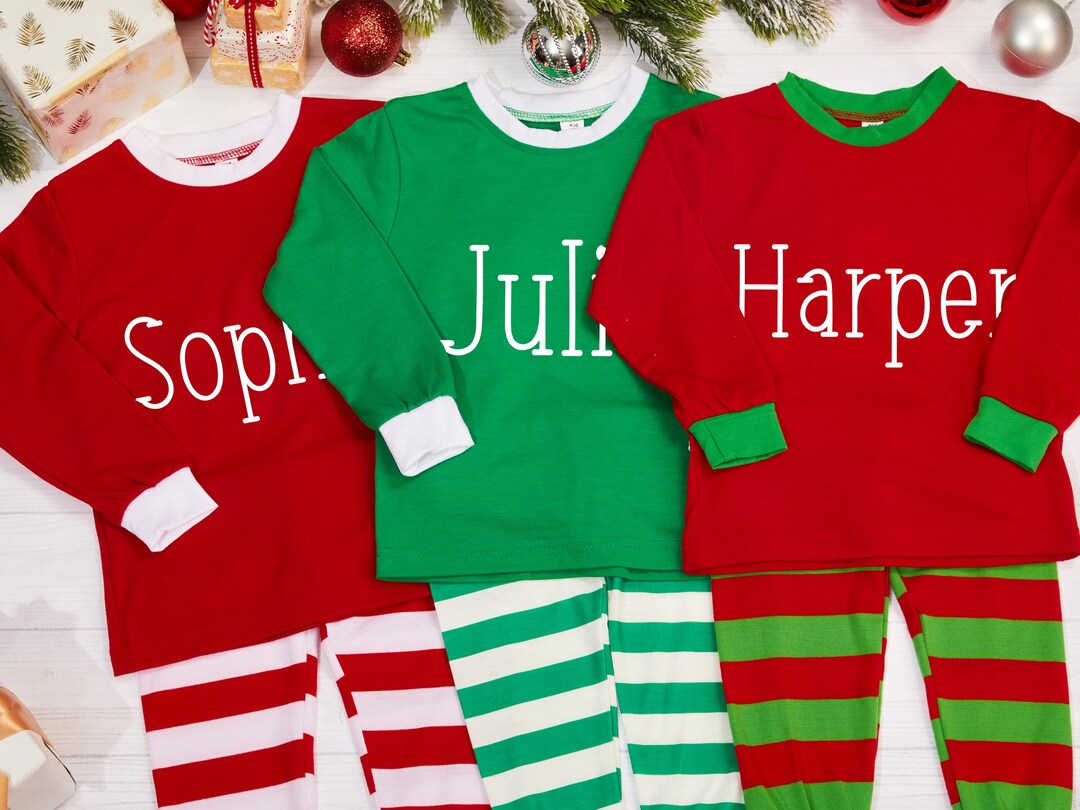 Custom Family Matching Pajamas,personalized Christmas Pajamas Set,kids ...