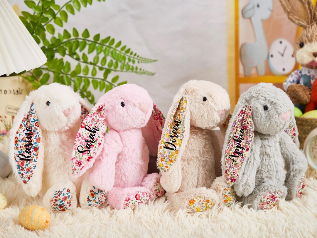 Personalized Plush Bunny Rabbit, Stuffed Animal Bunny, Toddlers Gift ...