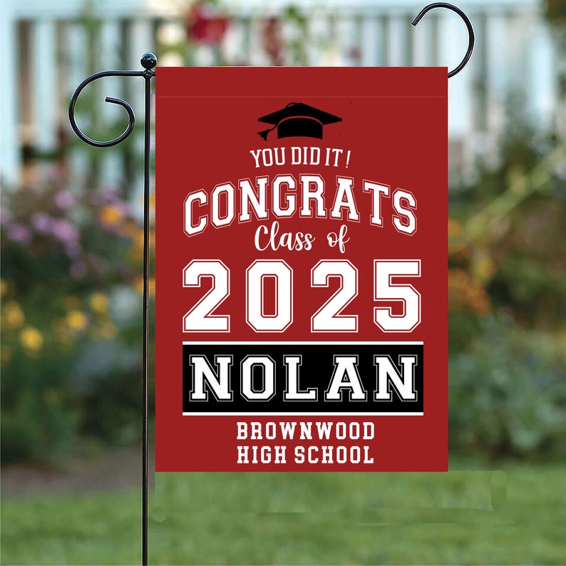 Custom Graduation Flag, Graduate Yard Sign, College Grad Flag, College ...