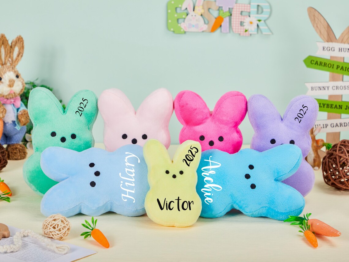 Personalized Peeps Bunnies,easter Peeps Bunny Plush Toy,mini Peeps ...