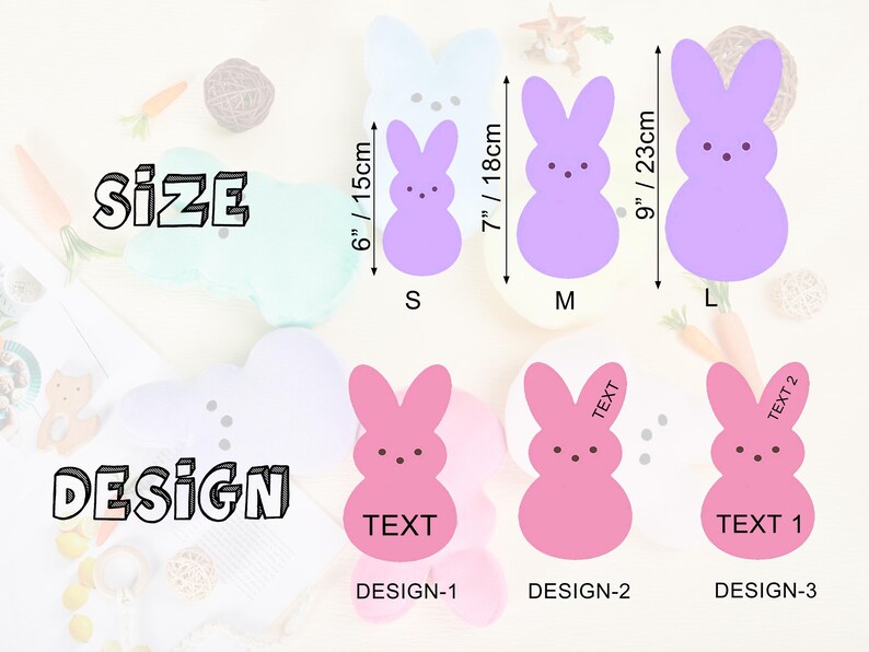 Personalized Peeps Bunnies,easter Peeps Bunny Plush Toy,mini Peeps ...