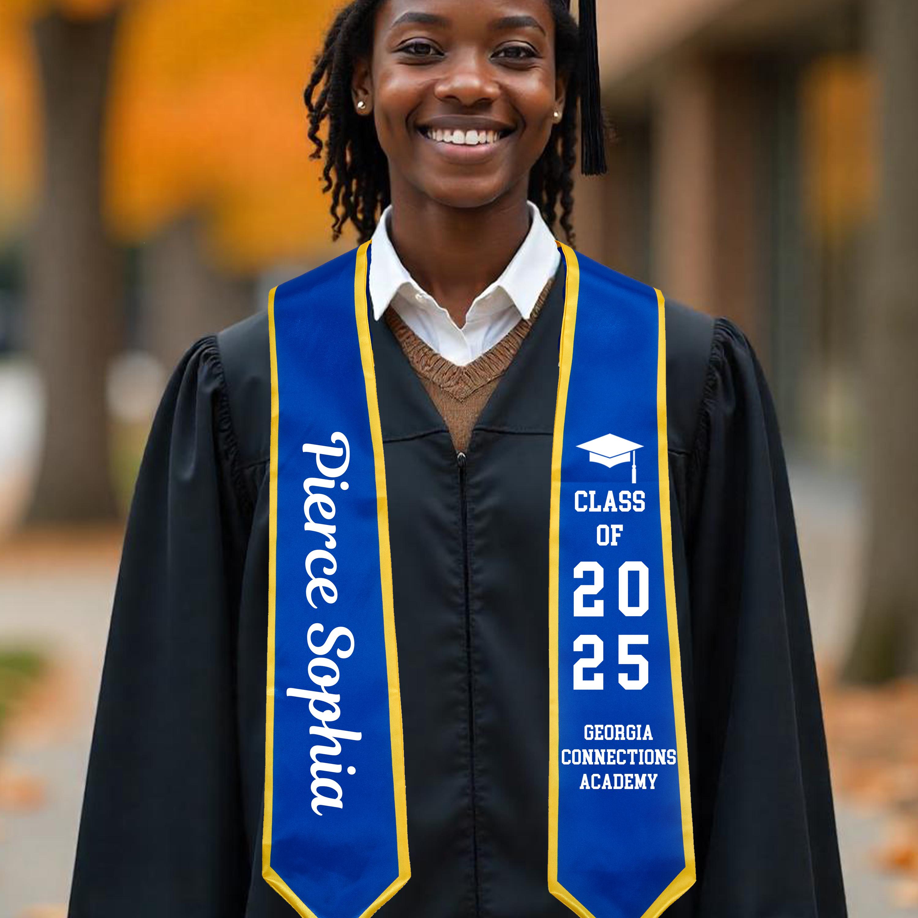 Graduation Stoles 2025 With Name,personalized Text Grad Ribbon,class of ...