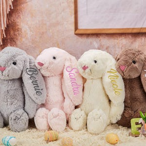 Embroidered Bunny Rabbit,personalised Bunny Rabbit Toy,custom ...