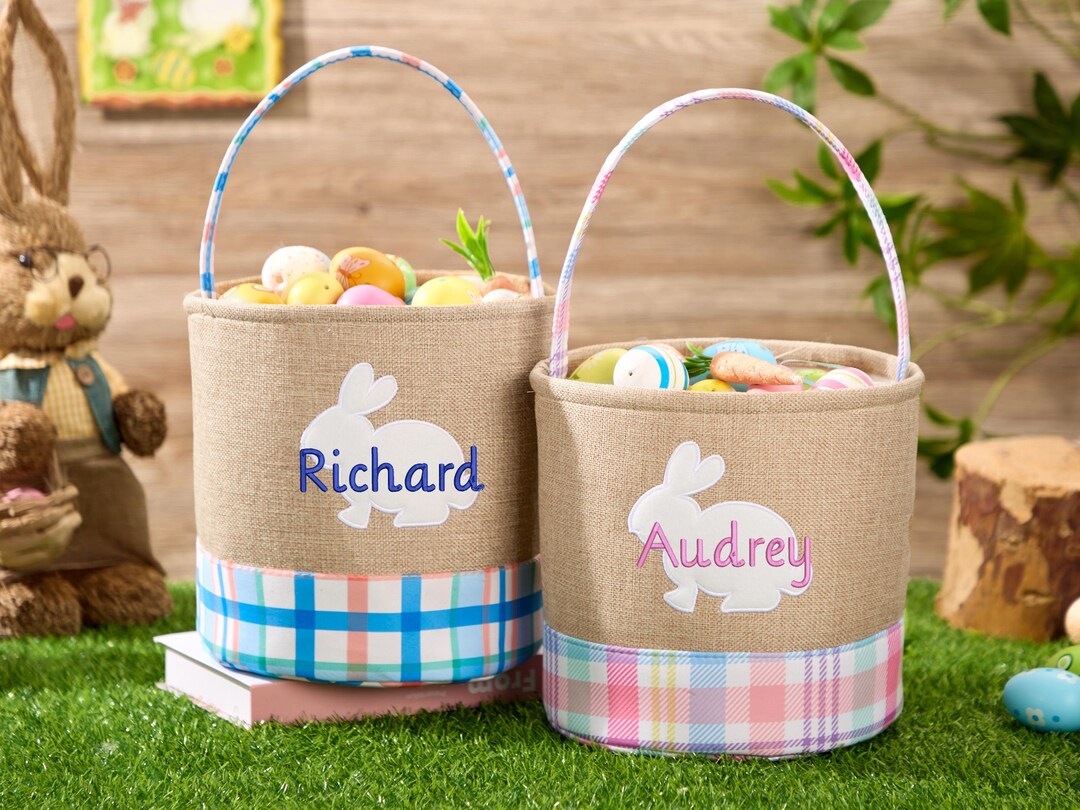 Custom Easter Basket With Name - Kids Easter Gift, Baby Name Easter ...